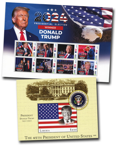 LZ230 - Donald Trump Stamps - Mystic Stamp Company