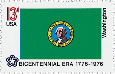 1674 - 1976 13c Bicentennial State Flags: Washington - Mystic Stamp Company