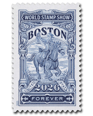 6030 - 2025 First-Class Forever Stamps - Boston 2026: Midnight Rider ...