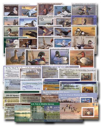 RW58-81A - $15.00 US Duck Stamp Collection issued 1991-2014, 41 Stamps ...