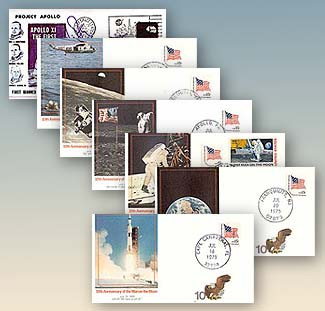 54892 - 1979 Moon Landing Covers - Set of 6 Commemorative Covers ...