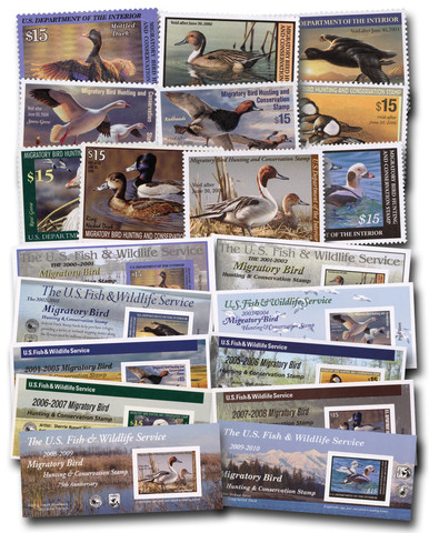 RW67-76A - 2000-2009 US Duck Stamp Collection, 20 Stamps - Mystic Stamp ...