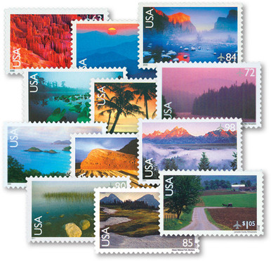 C139-50 - 2006-12 Scenic American Landscapes, Set of 12 Stamps - Mystic ...