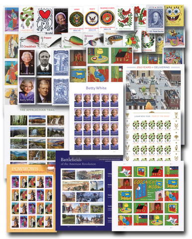 YS2025G - 2025 Giant US Commemorative Collection, 88 Mint Stamps plus 4 ...