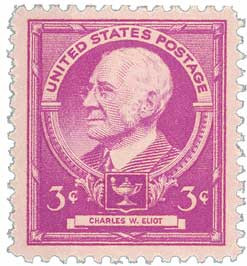 871 - 1940 3c Famous Americans Series: Charles W. Eliot - Mystic Stamp ...