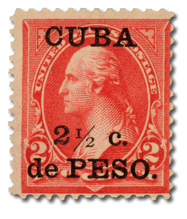 CU223A - 1899 2½c on 2c Washington, Reddish Carmine, Type IV, Cuba ...