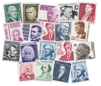1278-93 - 1965-78 1c-50c Prominent Americans Series, Set of 19 stamps ...