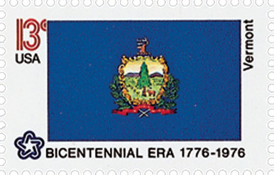 1646 - 1976 13c Bicentennial State Flags: Vermont - Mystic Stamp Company