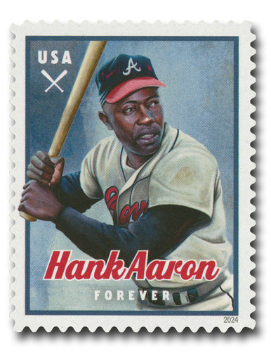 5908 - 2024 First-Class Forever Stamp - Hank Aaron - Mystic Stamp Company
