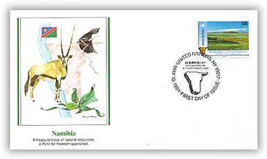 8A589 - 1991 50c UN-Namibia First Day Cover - Mystic Stamp Company