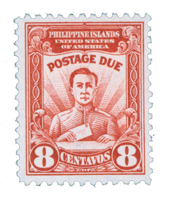 PHJ10 - 1928 8c Philippine Islands Postage Due, Post Office Clerk ...