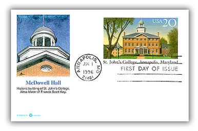 UX262 - 1996 20c St. John's College , First Day Issue Postal Card ...