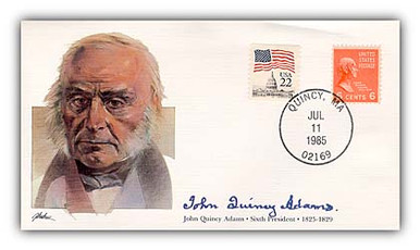 81460 - 1985 PRS JQ Adams Deluxe Commemorative Cover - Mystic Stamp Company
