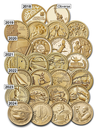 MCN150 - 2018-24 American Innovation State Dollar Coins,Denver ...