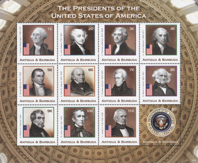 M12372 - 2018 1c-11c & $5 U.S. Presidents, Mint Sheet of 12 Stamps ...