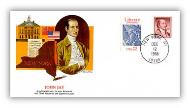 81930 - 1989 John Jay Cover - Mystic Stamp Company