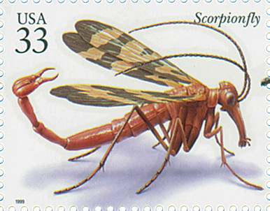 3351s - 1999 33c Insects & Spiders: Scorpion fly - Mystic Stamp Company