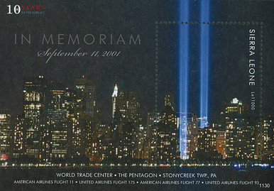 M10895 - 2011 Sierra Leone 9-11 10th Ann. M s/s - Mystic Stamp Company