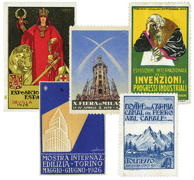 M11571 - Advertising Poster Stamps, Set of 5 - Mystic Stamp Company