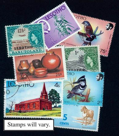 MP1623 - Lesotho, 50 Different Stamps - Mystic Stamp Company