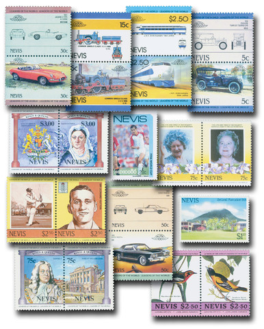 M5964 - Nevis 100 stamps - Mystic Stamp Company