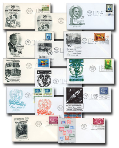 49621 - UN 1962 Year Set, 14 First Day Covers - Mystic Stamp Company