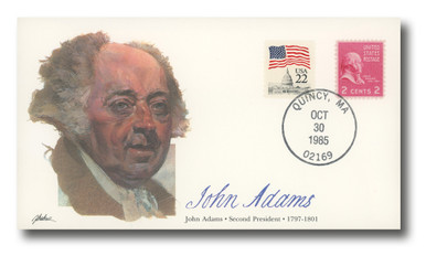 81471 - 1985 PRS J Adams Deluxe Commemorative Cover - Mystic Stamp Company