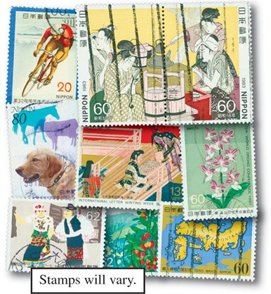 MP1589 - Japan, 500 Different Stamps - Mystic Stamp Company