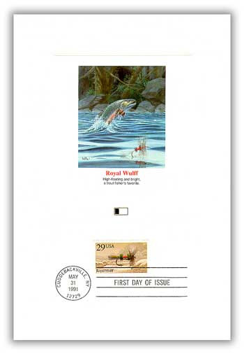 55877 - 1991 Royal Wulff Fishing Fly 29c Proofcard - Mystic Stamp Company