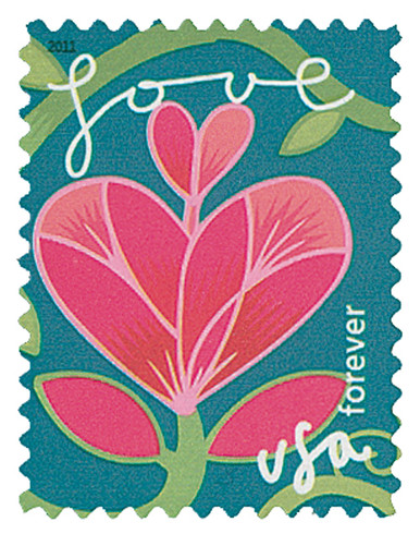 4531 - 2011 First-Class Forever Stamp - Garden of Love: Pink Flower ...