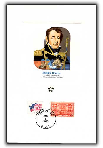 47025A - 1991 AGMH Stephen Decatur Proofcard Only - Mystic Stamp Company