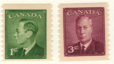 295-96 - 1950 Canada - Mystic Stamp Company