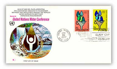 8A284P - 1977 13c/25c Water Conference - Mystic Stamp Company