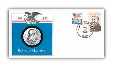 97812 - 1993 Benjamin Harrison Platinum Plated PNC - Mystic Stamp Company