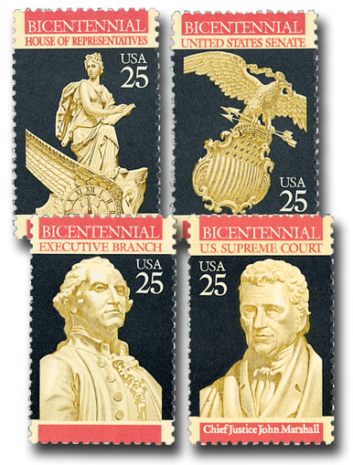 2412-15 - 1990 25c Constitution Bicentennial - Mystic Stamp Company
