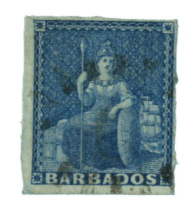 6 - 1855 Barbados - Mystic Stamp Company