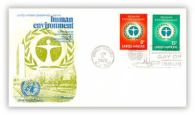 8A230P - 1972 8c/15c Human Environment - Mystic Stamp Company