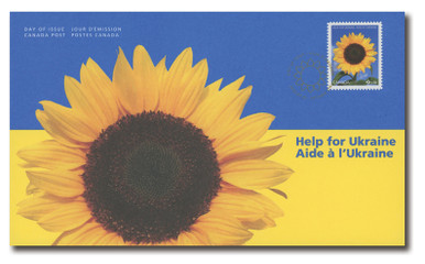 MCV070 - 2022 Sunflowers: Help for Ukraine First Day Cover, Canada ...
