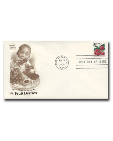 3295a - 1999 33c Fruit: Berries - Raspberries (dated March 2000 ...