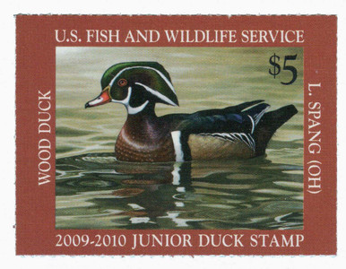 JDS17 - 2009 $5 Junior Duck Stamp - Wood Duck - Mystic Stamp Company