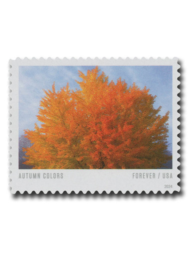 5938 - 2024 First-Class Forever Stamp - Autumn Colors: Tree with Orange ...