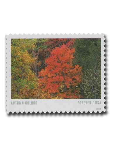 5936 - 2024 First-Class Forever Stamp - Autumn Colors: Treewith Red ...