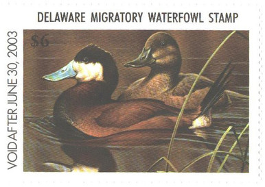 SDDE23 - 2002 Delaware State Duck Stamp - Mystic Stamp Company