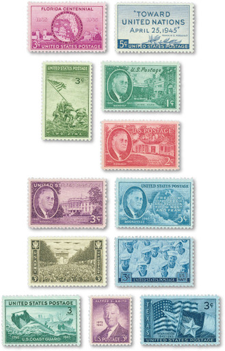 YS1945 - 1945 Commemorative Stamp Year Set - Mystic Stamp Company