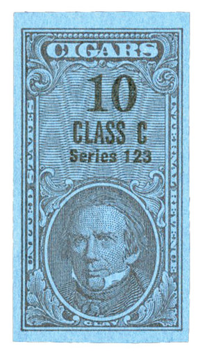 TC2441b - 1953, 10 Cigar Revenue Tax Stamp, Class C, Series 123, Imperf ...
