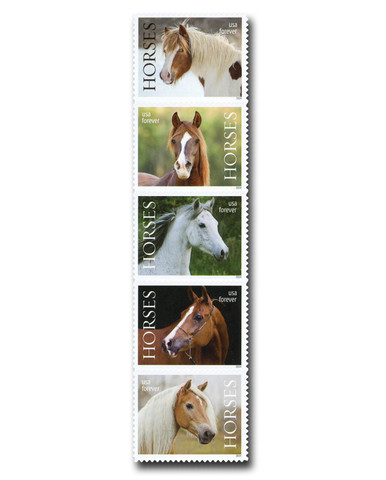 5891-95 - 2024 First-Class Forever Stamps - Horses - Mystic Stamp Company