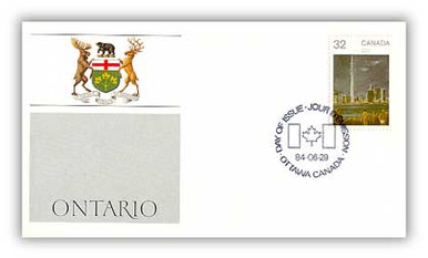 6A1027 - 1984 32c Ontario - Mystic Stamp Company