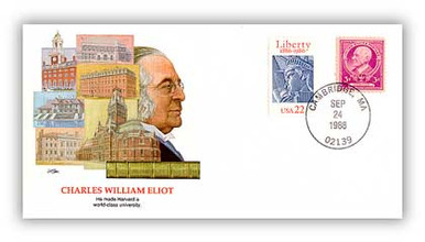 81923 - 1988 C.W. Eliot Cover - Mystic Stamp Company