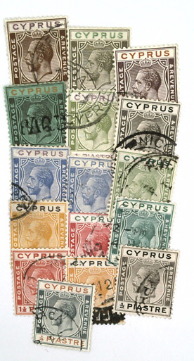 89-104 - 1924-25 Cyprus - Mystic Stamp Company