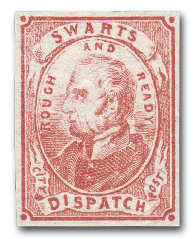 136L4 - 1849-83 2c Swarts' City Dispatch Post, Red on White Wove Paper ...